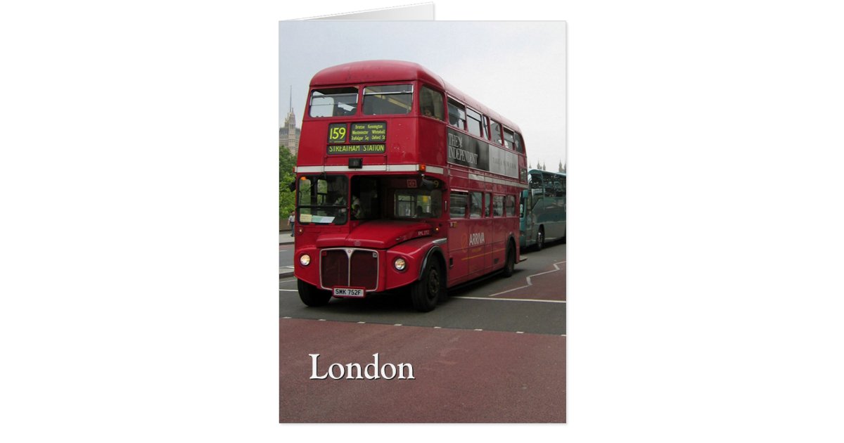 London Double-decker Bus Note Card | Zazzle