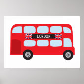 London double-decker bus poster | Zazzle