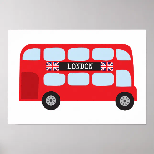 London double-decker bus poster | Zazzle