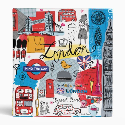 London, England 3 Ring Binder | Zazzle