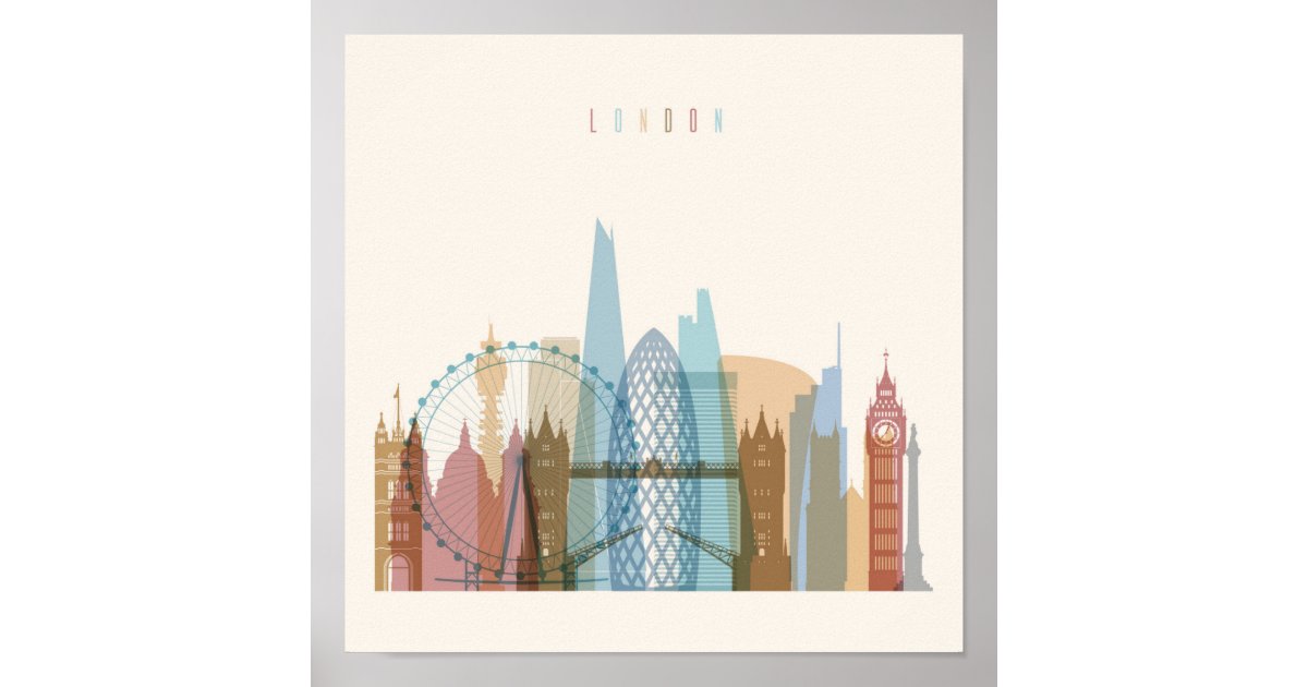 London, England | City Skyline Poster | Zazzle