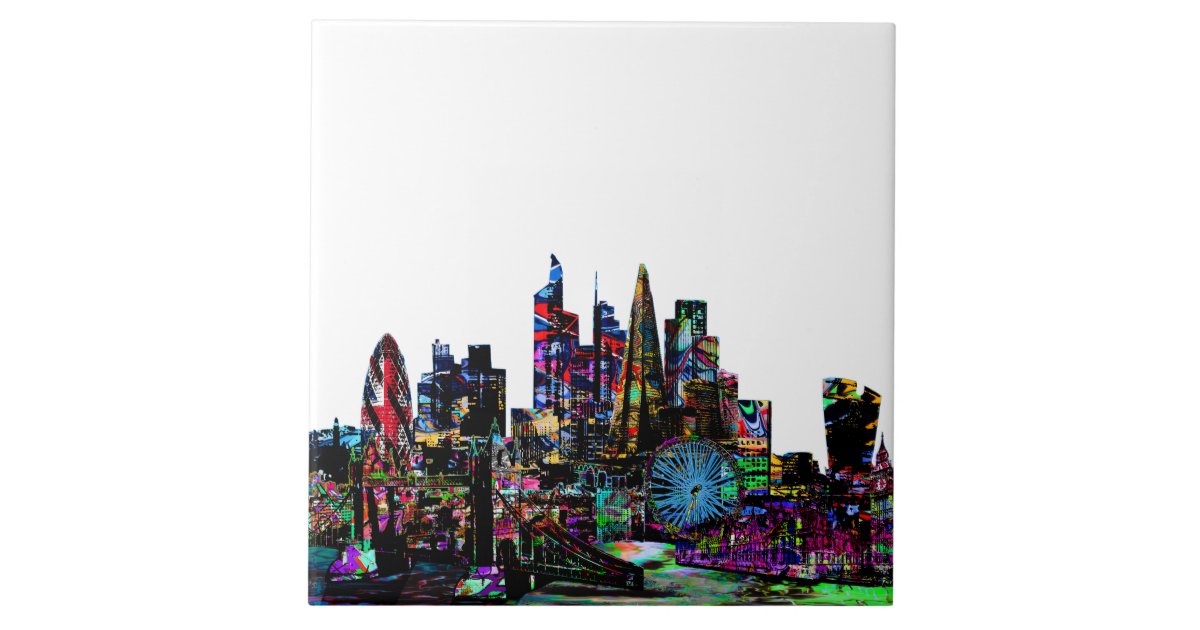 London, England in graffiti Ceramic Tile | Zazzle