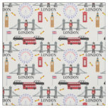 London England Pattern Fabric | Zazzle
