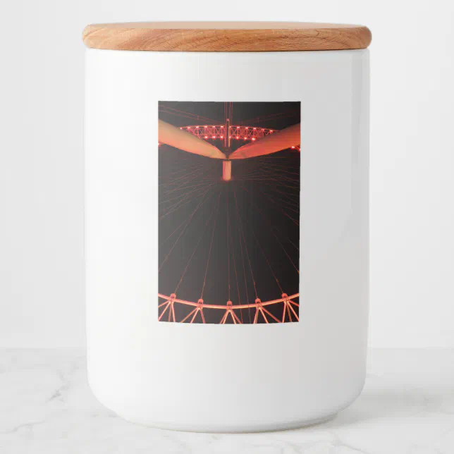 London Eye at Night Food Container Label | Zazzle