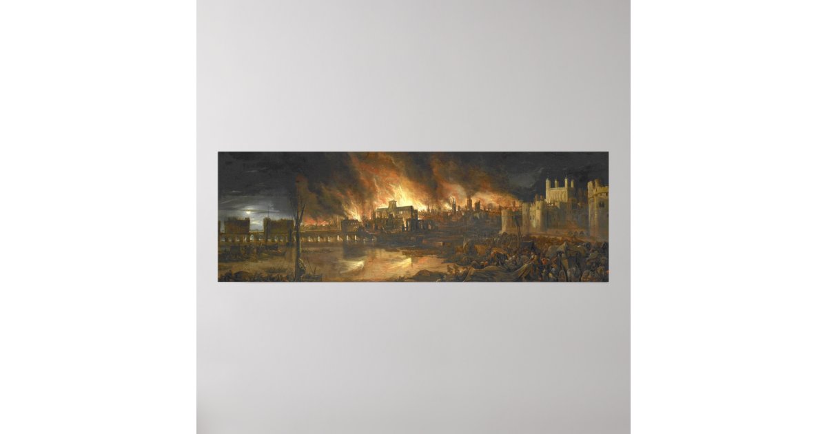 London fire 1666 poster | Zazzle