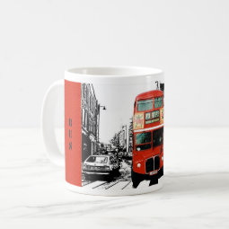 London Gift Mug with Red Bus | Zazzle