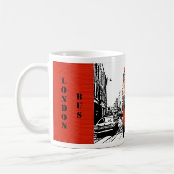 London Gift Mug with Red Bus | Zazzle
