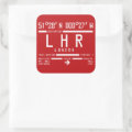 London Heathrow LHR IATA International Airport Square Sticker | Zazzle