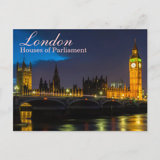 London - Houses of Parliament postcard | Zazzle
