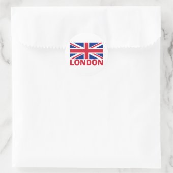 London in Red Classic Round Sticker | Zazzle