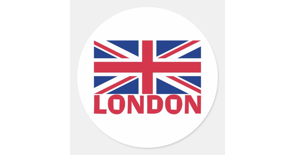 London in Red Classic Round Sticker | Zazzle