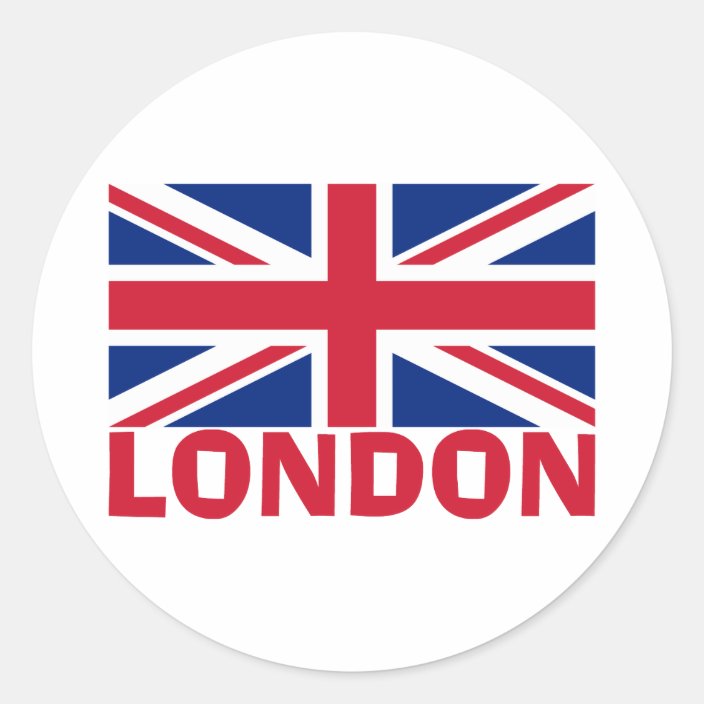 London in Red Classic Round Sticker | Zazzle.com