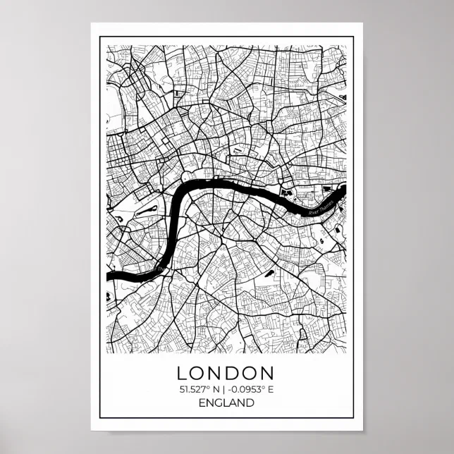 London Map Poster - London Wall Art | Zazzle