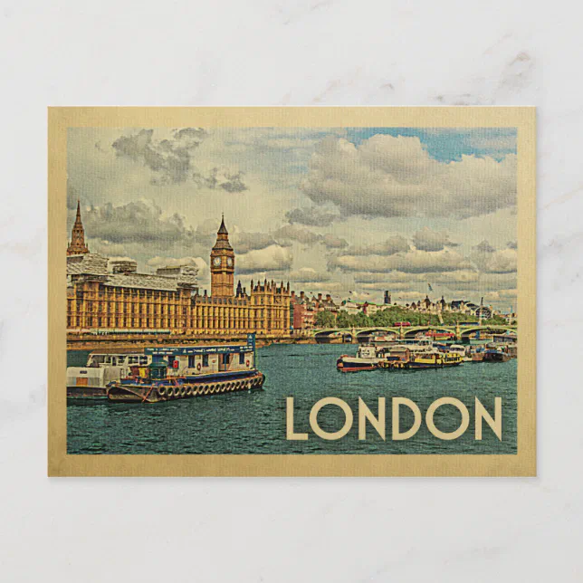 London Postcard England Vintage Travel | Zazzle