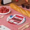 London Red Bus Birthday Personalized Paper Plate | Zazzle
