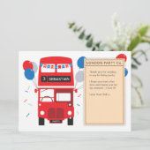 London Red Bus Birthday Thank You Card | Zazzle