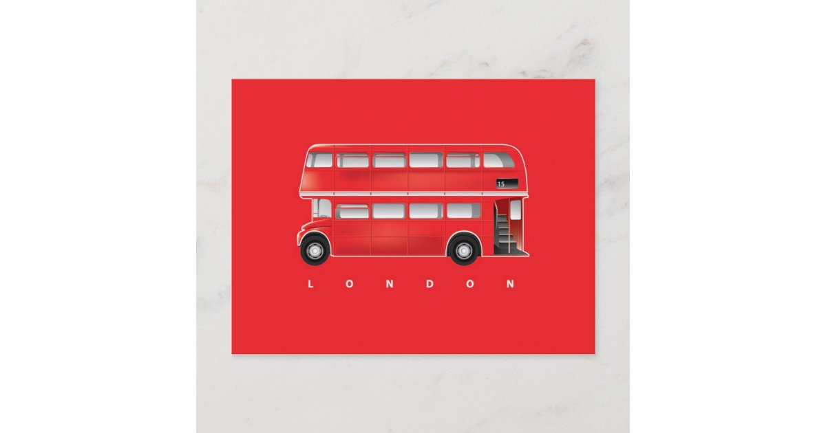 London red bus - double decker postcard | Zazzle
