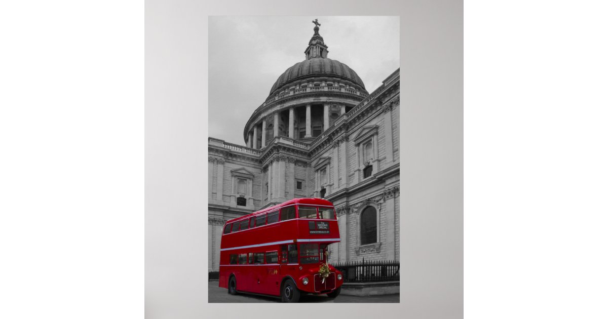 London Red Bus Poster | Zazzle
