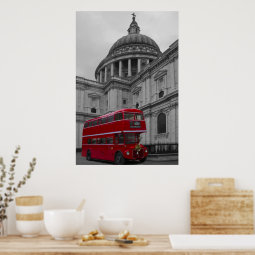 London Red Bus Poster | Zazzle