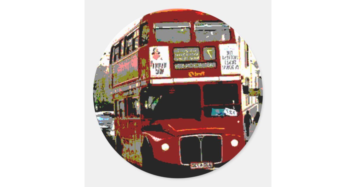 London Red Bus Routemaster Buses Classic Round Sticker | Zazzle