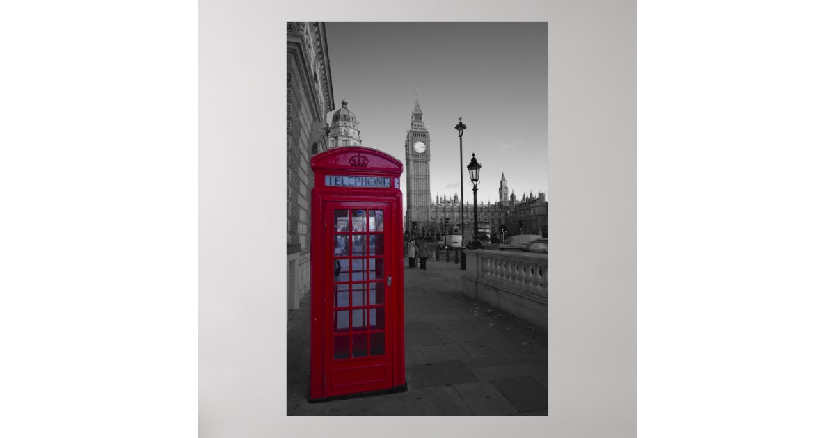 London Red Telephone box Poster | Zazzle.com