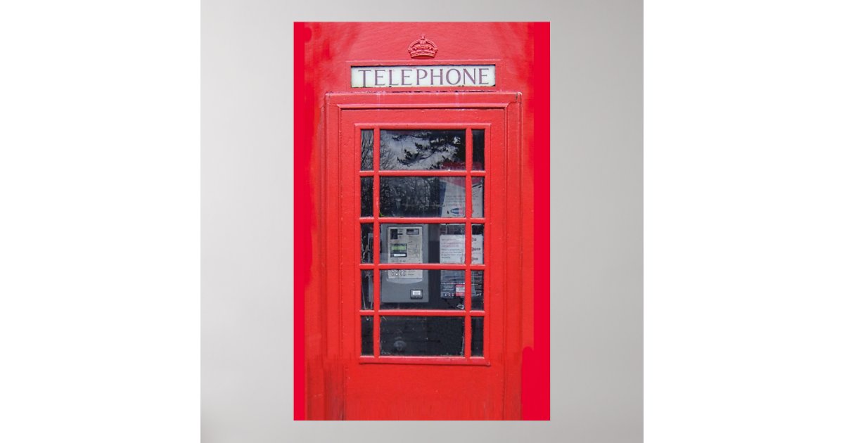 London Red Telephone Box Poster | Zazzle