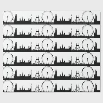 London Skyline Gift Wrap London Wrapping Paper | Zazzle