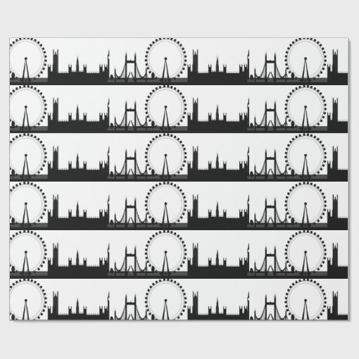 London Skyline Gift Wrap London Wrapping Paper | Zazzle