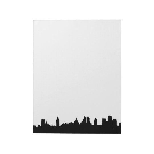 London skyline silhouette cityscape notepad | Zazzle.com