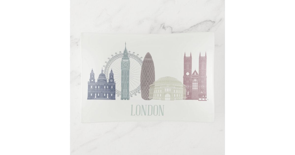 London Skyline Trinket Tray | Zazzle