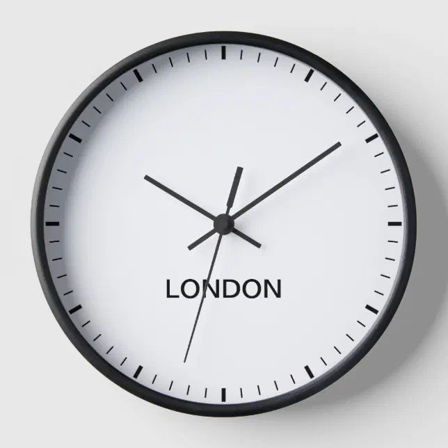 London Time Zone Newsroom Style Clock | Zazzle