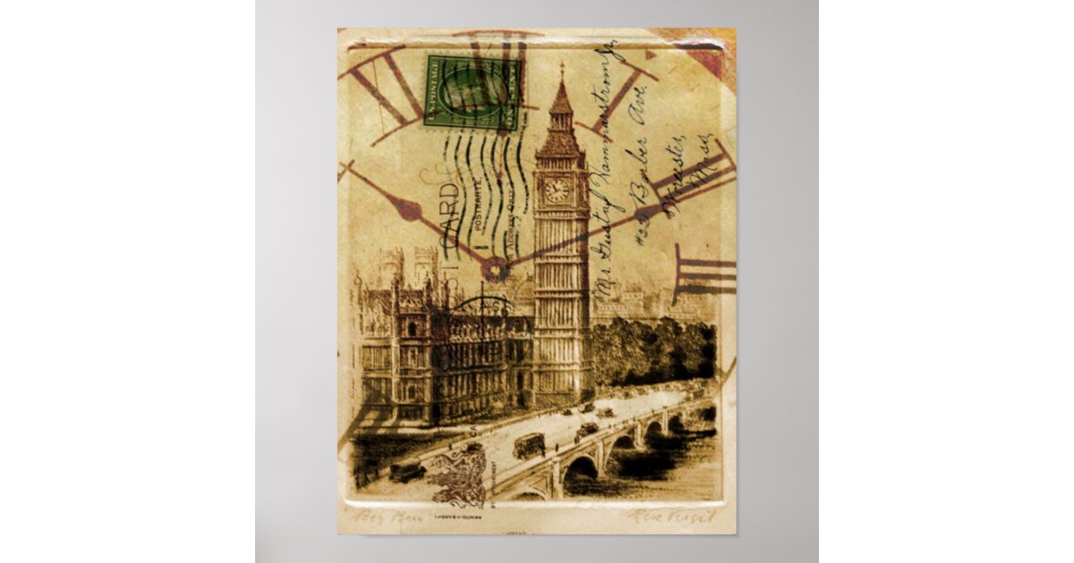 London Tower bridge clocktower big ben Poster | Zazzle