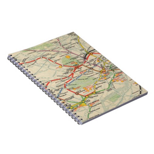 London Underground Railways Map Notebook | Zazzle