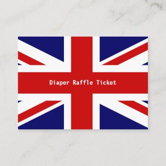 London Union Jack Theme Baby Shower Enclosure Card | Zazzle