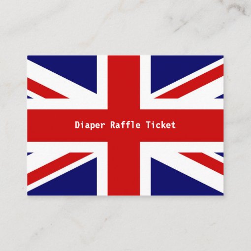 London Union Jack Theme Baby Shower Enclosure Card | Zazzle