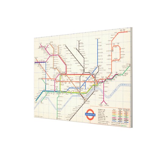 London's Underground Map Canvas Print | Zazzle