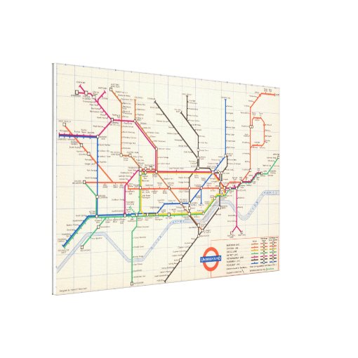 London's Underground Map Canvas Print | Zazzle