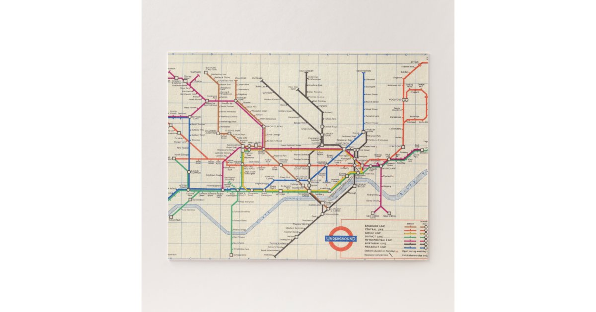 London's Underground Map Jigsaw Puzzle | Zazzle