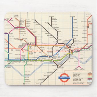 London's Underground Map Mouse Pad | Zazzle