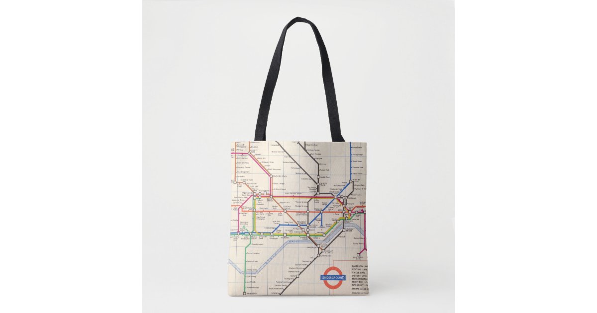 London's Underground Map Tote Bag | Zazzle
