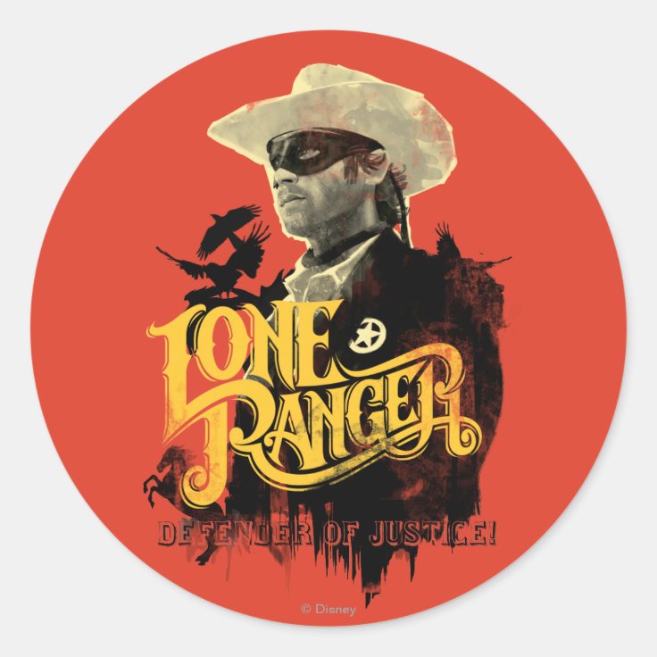 Lone Ranger - Defender of Justice! 2 Classic Round Sticker | Zazzle