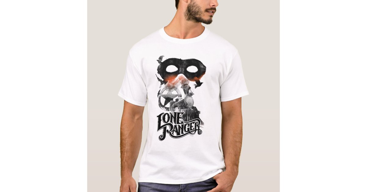 Lone Ranger Train and Mask T-Shirt | Zazzle