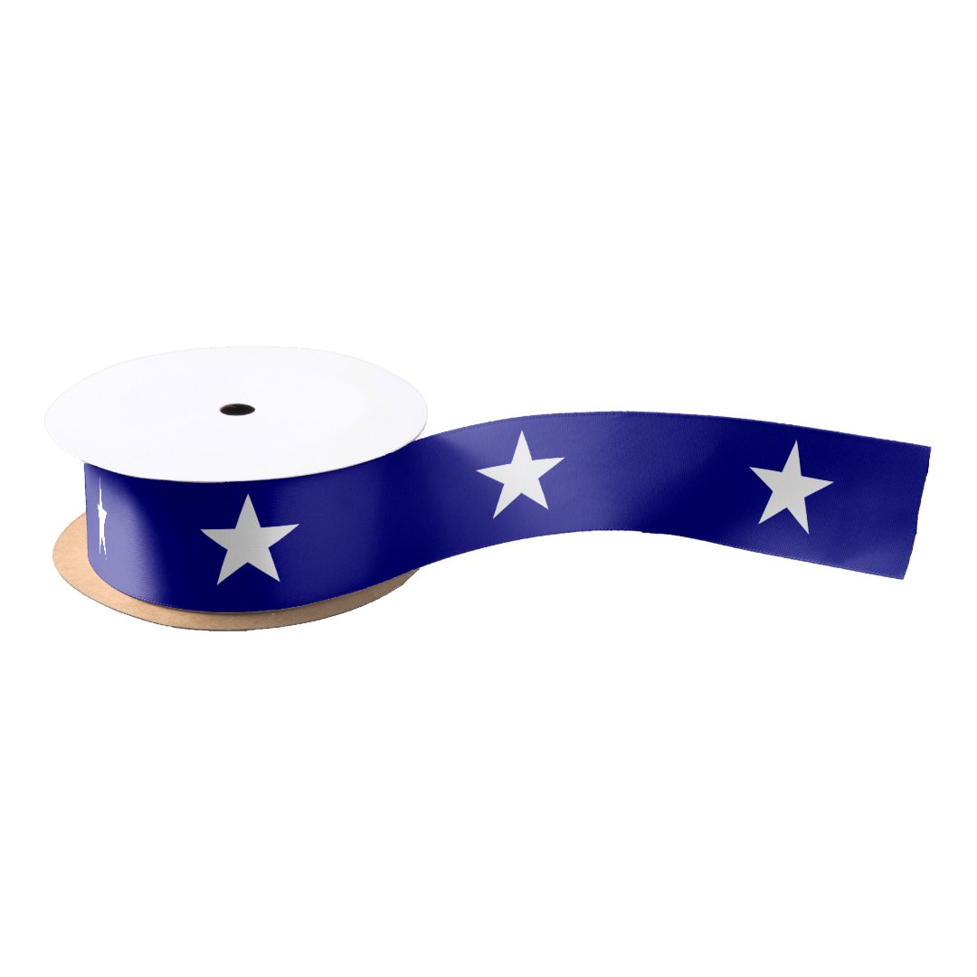 Lone Star Bonnie Blue Patriotic Ribbon | Zazzle