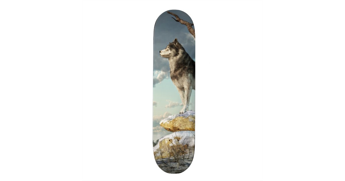 Lone Wolf Skateboard Deck | Zazzle.com