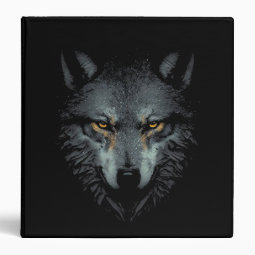 Lonely Wolf face 3 Ring Binder | Zazzle