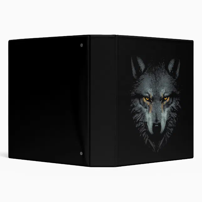 Lonely Wolf face 3 Ring Binder | Zazzle