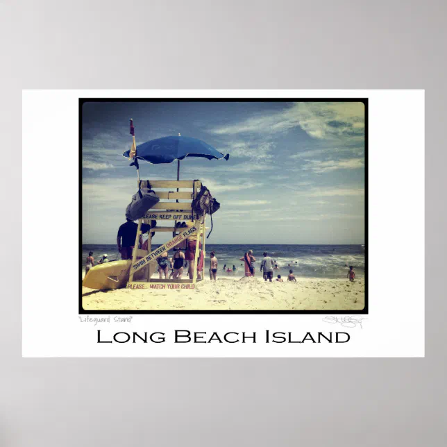 Long Beach Island Lifeguard Stand Poster | Zazzle