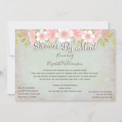 Long Distance Baby Shower By Mail Cute Invitation | Zazzle