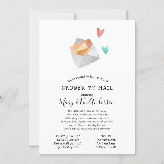Long Distance Baby Shower by Mail Invitation | Zazzle.com