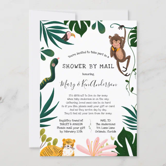 Long Distance Baby Shower by Mail Invitation | Zazzle